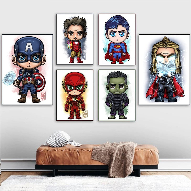 AFFICHE SUPER HEROS – Pop Art Blocks