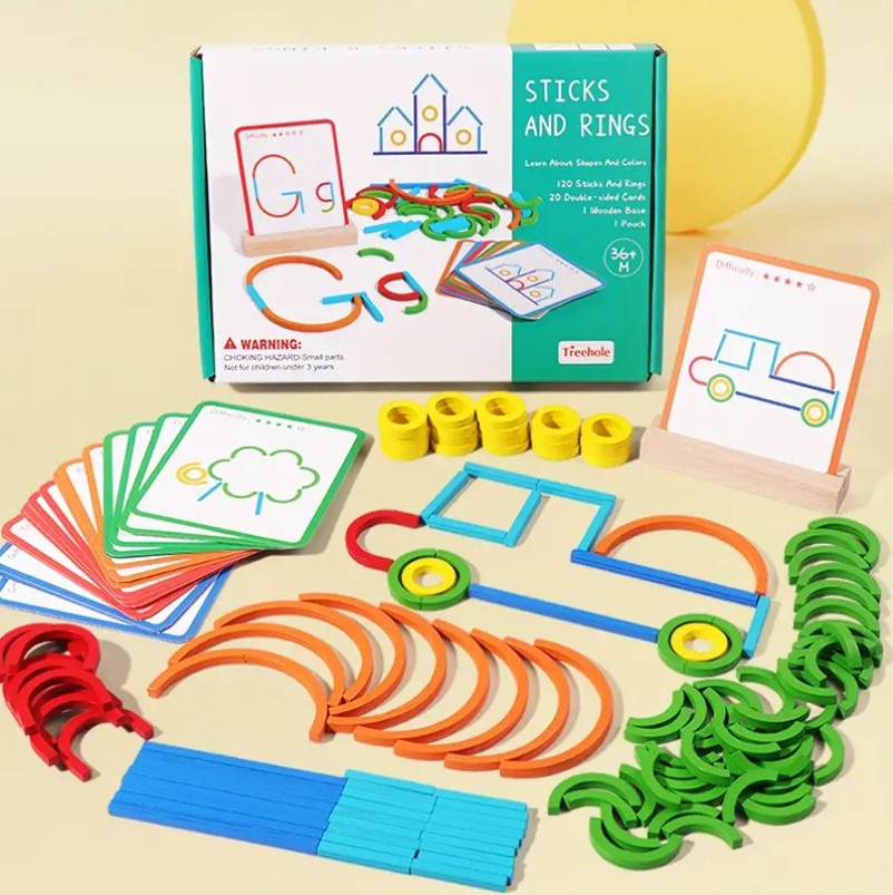 Jeu de Construction de Motifs de Lettres - Montessori Enfant – Pop Art ...