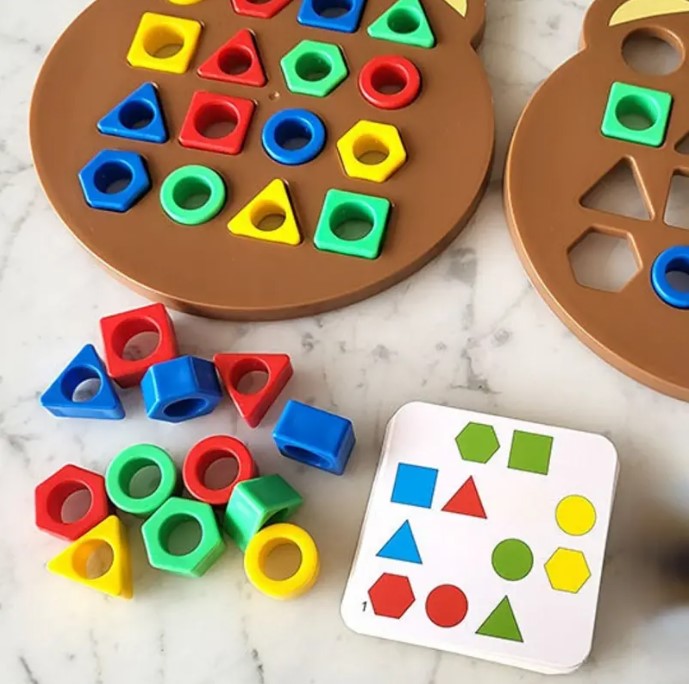 Jeu d'Association de Formes et de Couleurs - Montessori – Pop Art Blocks